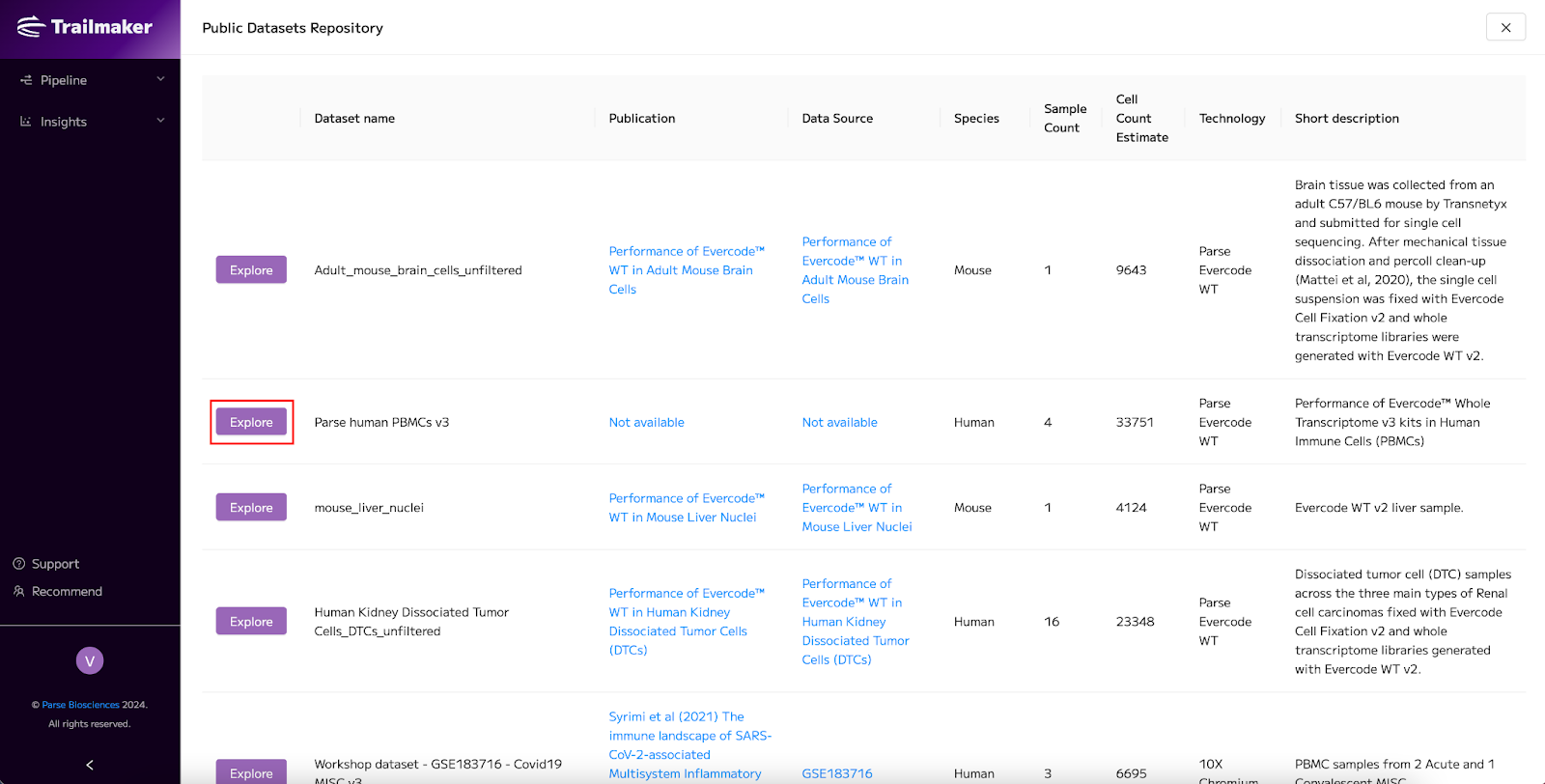 Trailmaker User Guide – Support Suite - Parse Biosciences